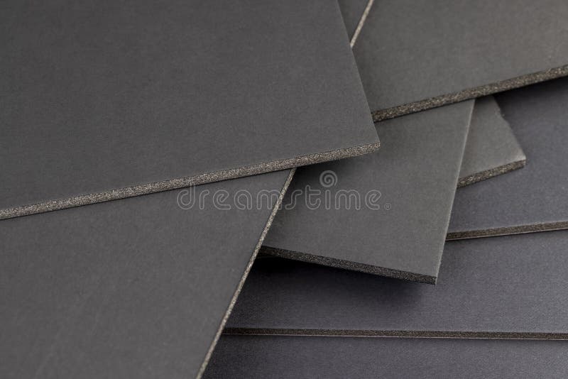 Modern Material Made of Black Paper and Foam for Creative Work Stock ...