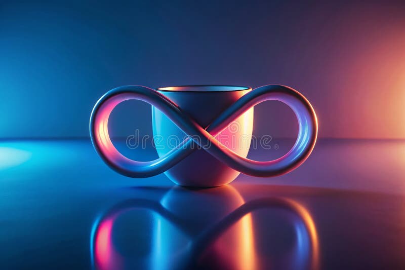 A Modern Mathematicians Desk Minimalist Infinity Mug Reflects a World ...