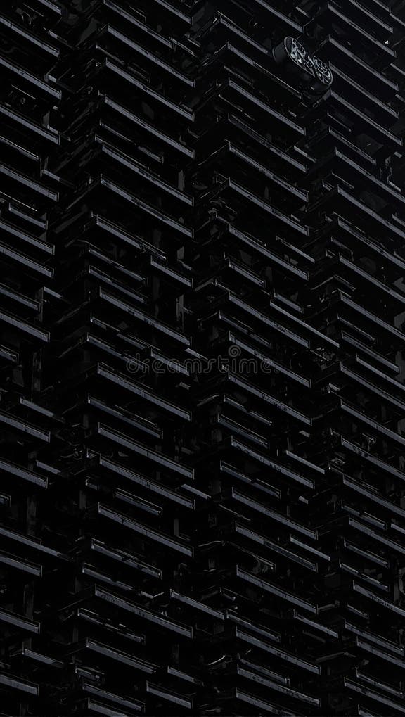 Modern Matte Black Louvers on High Rise Facade for Dynamic Texture and ...