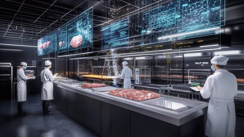 Modern Meat Processing Facility with Advanced Technology and Staff ...