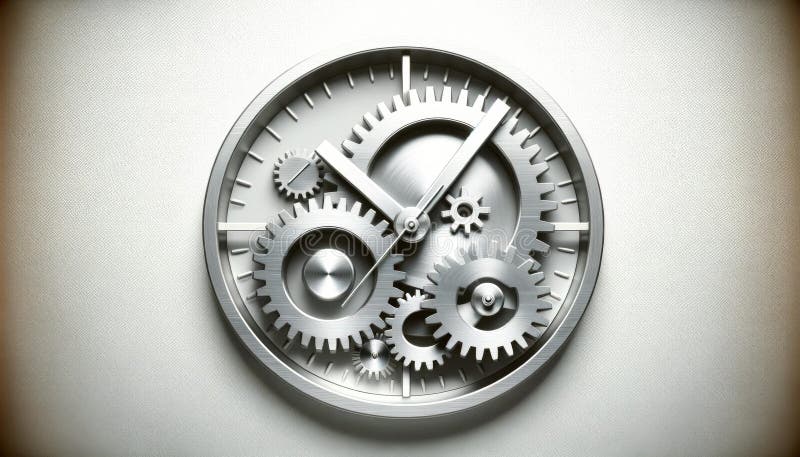Modern Mechanical Clock Design, Time Management Concept Stock ...
