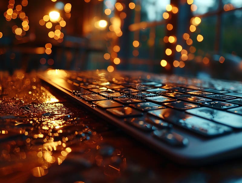 A Modern Mechanical Keyboard Stock Illustration - Illustration of ...