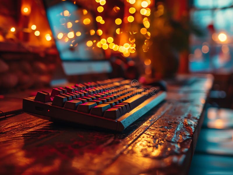 A Modern Mechanical Keyboard Stock Illustration - Illustration of ...