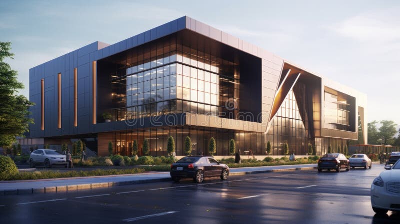 Modern Medical Center Building Exterior Detail. Neural Network Ai ... Modern Medical Center Building Exterior Detail. Neural Network Ai ...