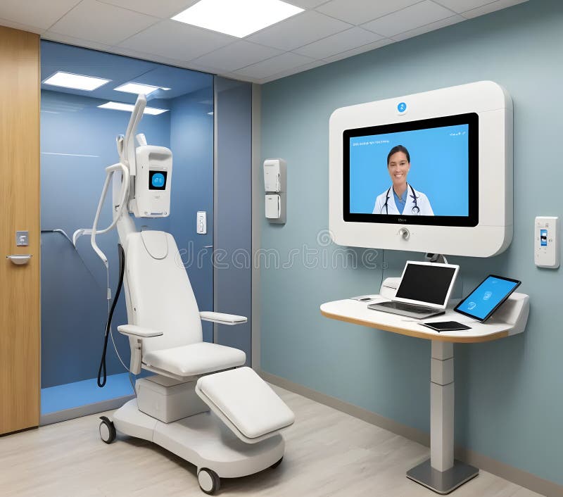 Modern Medical Examination Room with Advanced Digital Technology ...