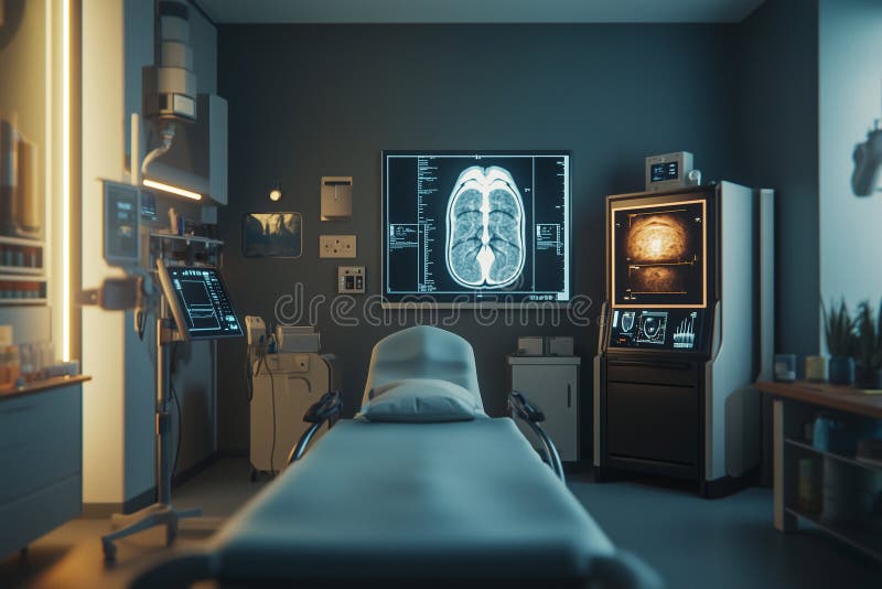 Modern Medical Imaging Room Stock Illustration - Illustration of care ...