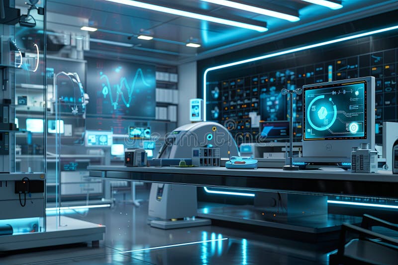 A Modern Medical Laboratory with Advanced Equipment and AI-powered ...