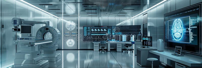 A Modern Medical Laboratory with Advanced Medical Equipment, Including ...