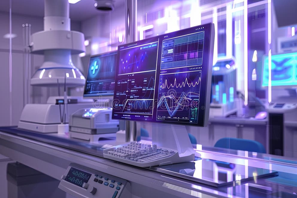 A Modern Medical Laboratory with AI-powered Diagnostic Tools. the Image ...