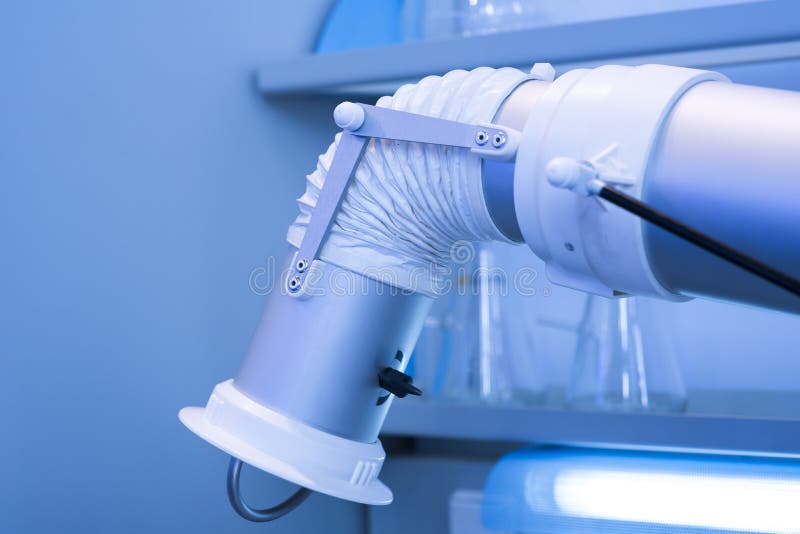 Modern Medical Laboratory Equipment. Robotic Hand Stock Image - Image ...