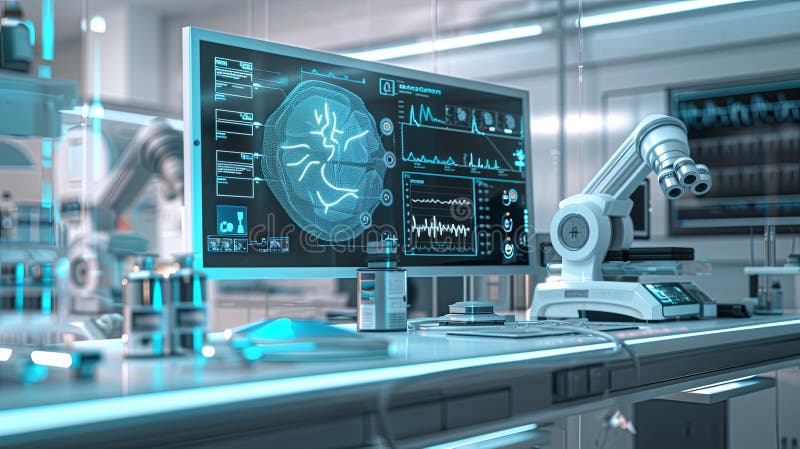 A Modern Medical Laboratory Features AI-powered Diagnostic Tools ...