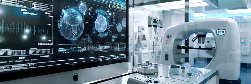 A Modern Medical Laboratory Featuring AI-powered Diagnostic Tools. a ...