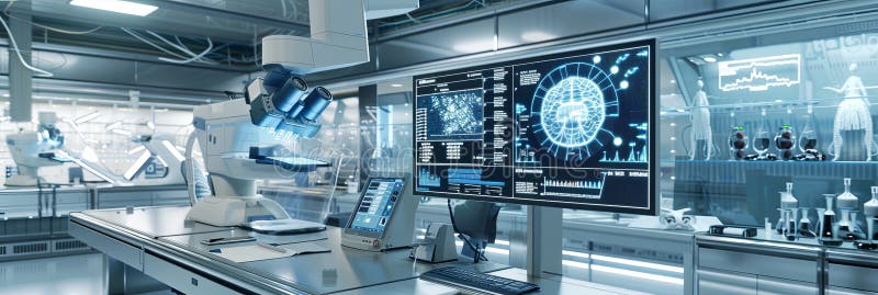 A Modern Medical Laboratory Showcasing Advanced Equipment, Including a ...