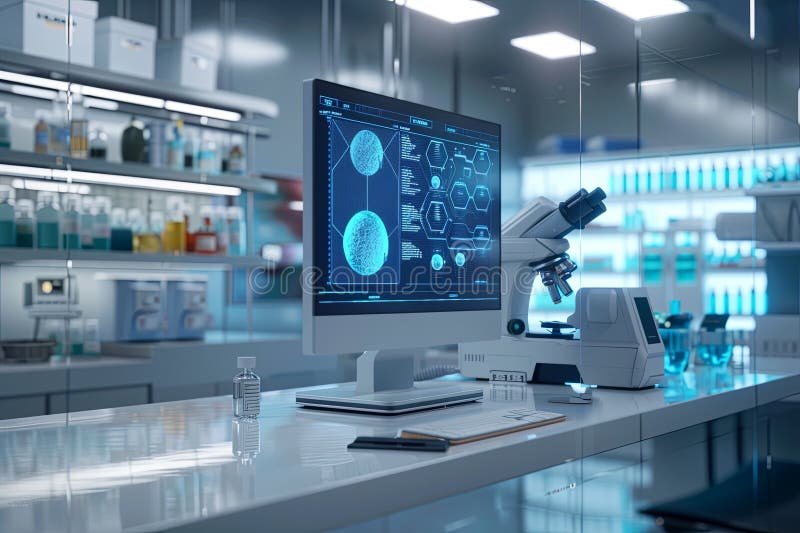 A Modern Medical Laboratory Showcasing Advanced Equipment, Including a ...