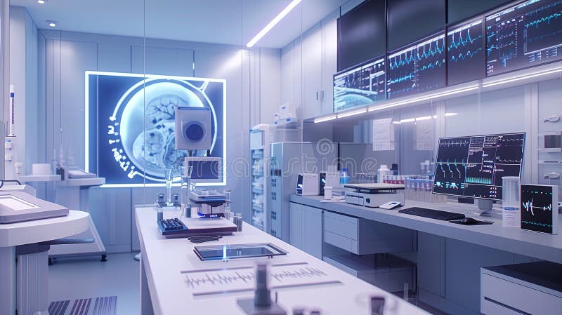 A Modern Medical Laboratory Showcasing Advanced Technology, Including ...