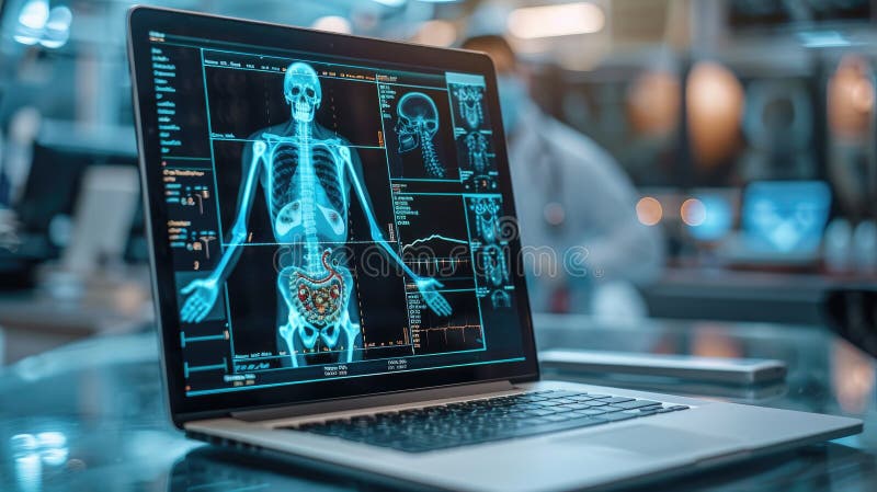 Modern Medical Professional Using Digital Diagnostics To Analyze Human ...