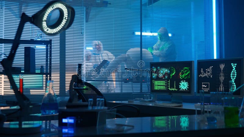 Modern Medical Research Laboratory. Workplace of Scientist or ...