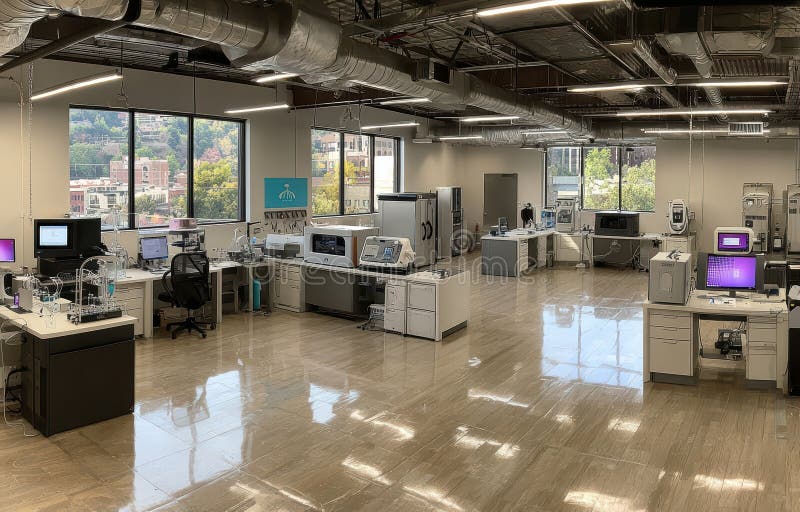 Modern Medical Technology Laboratory with Advanced Equipment Setup ...