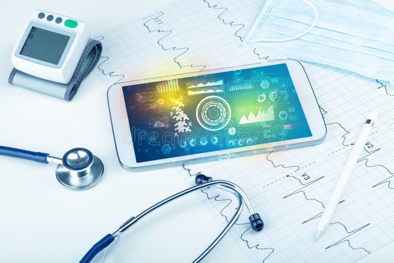 Modern Medical Technology System and Devices Stock Image - Image of ...