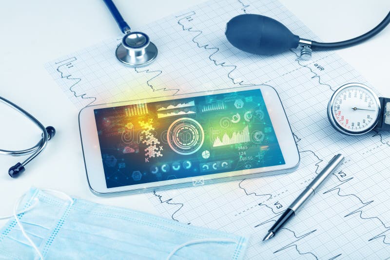 Modern Medical Technology System and Devices Stock Image - Image of ...