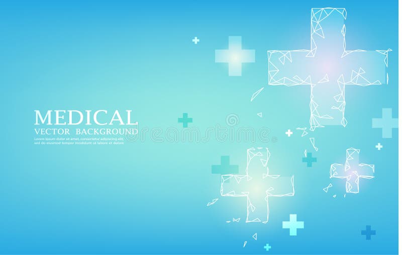 Modern Medical Vector Background Geometric Polygon Cross Shape Stock ...
