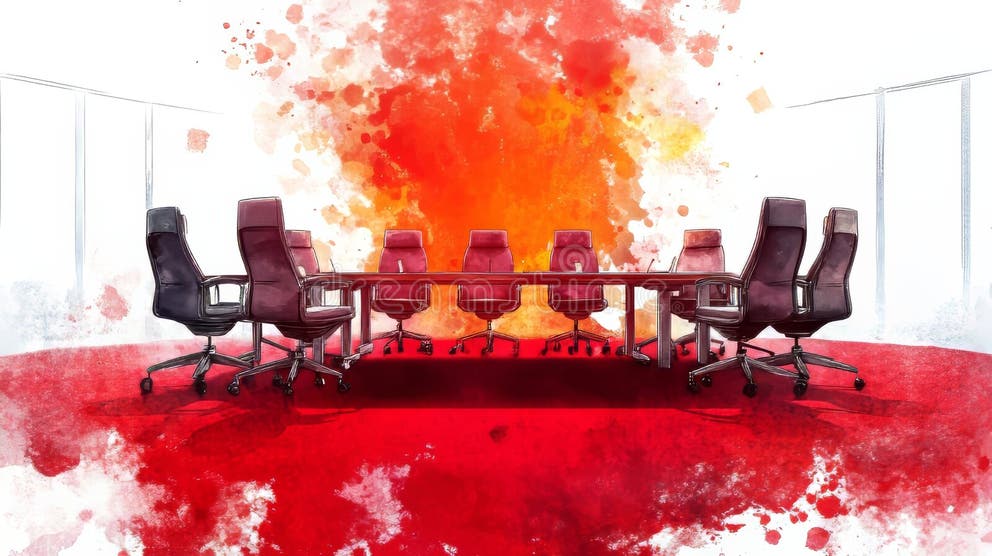 Modern Meeting Room Chic Conference Space Stock Image - Image of office ...