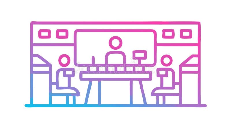 Modern Meeting Room: Collaborative Workplace Setting Icon, Vector ...