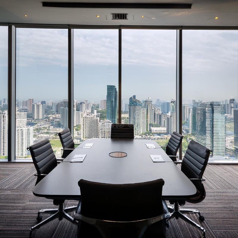 Modern Conference Room City View Vibrant Artwork Stock Photos - Free ...