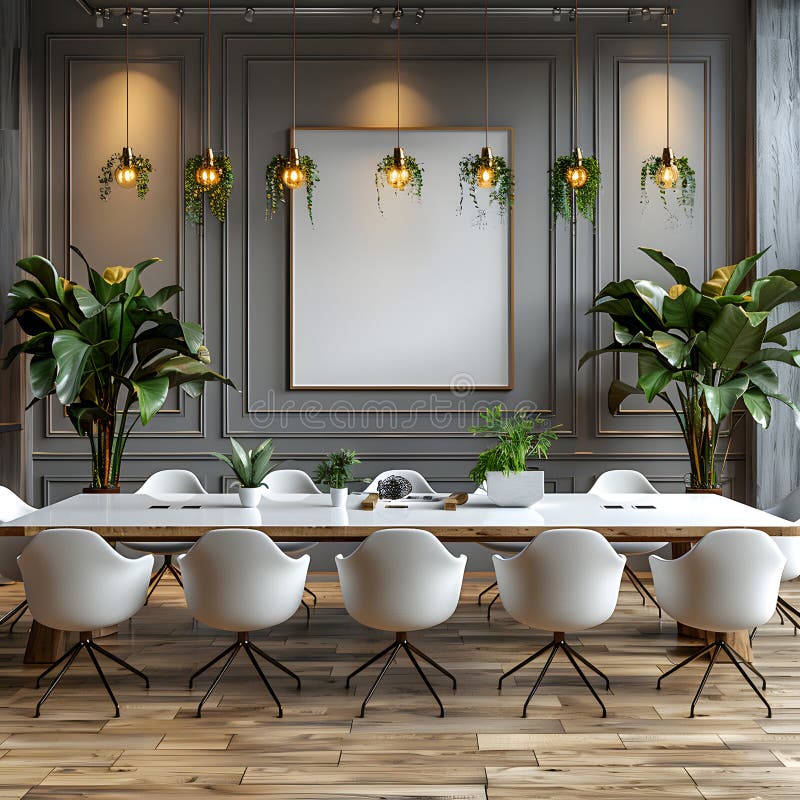 Modern Meeting Room Setup for Business Professionals Stock Illustration ...