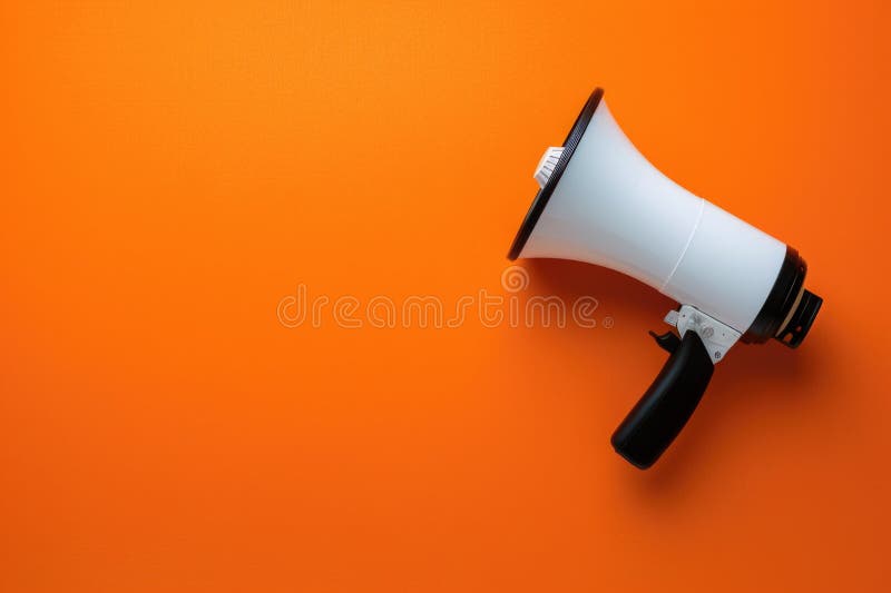 A Modern Megaphone in Contrasting Colors, Suitable for Various Projects ...