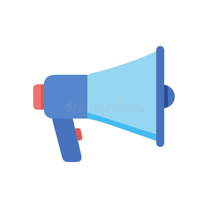 Modern Megaphone Icon for Marketing Stock Image - Illustration of thin ...