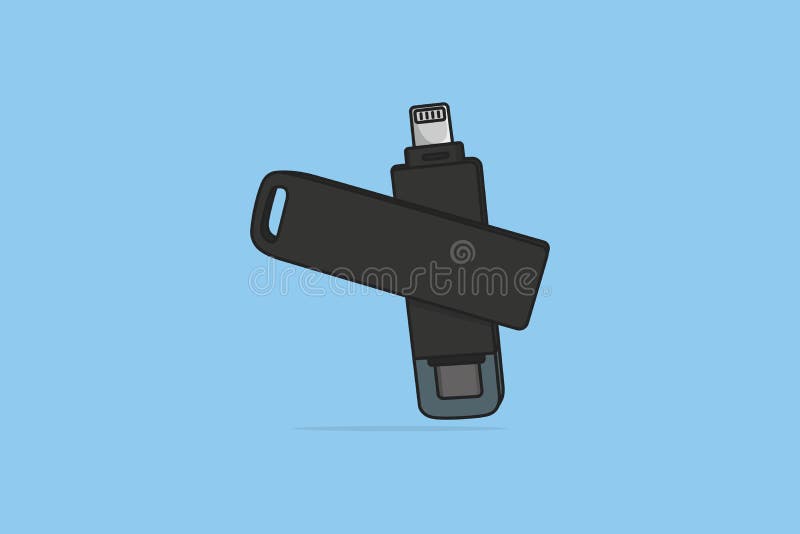 Modern Memory Card USB Device Vector Illustration. Stock Illustration ...