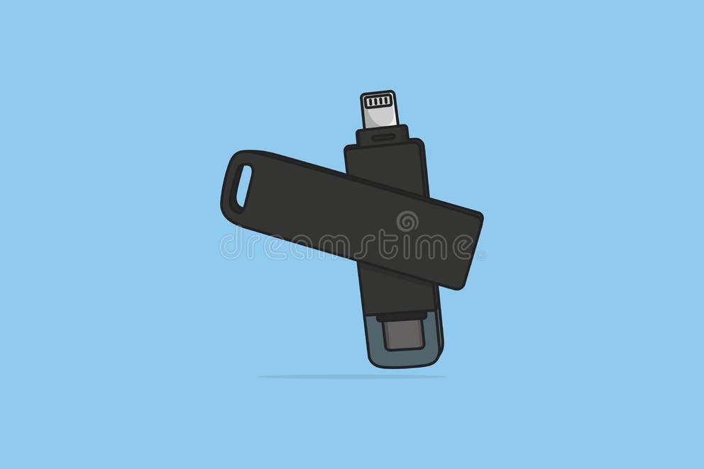 Modern Memory Card USB Device Vector Illustration. Stock Illustration ...