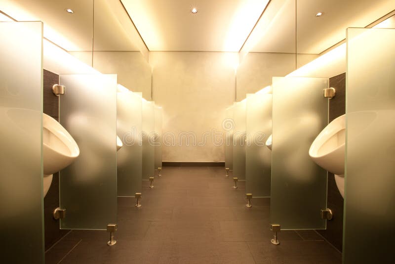 Modern mens club bathroom stock photo. Image of floor - 15698272