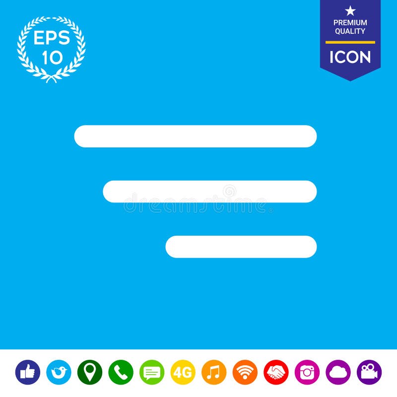 Modern Menu Icon for Mobile Apps and Websites Stock Illustration ...