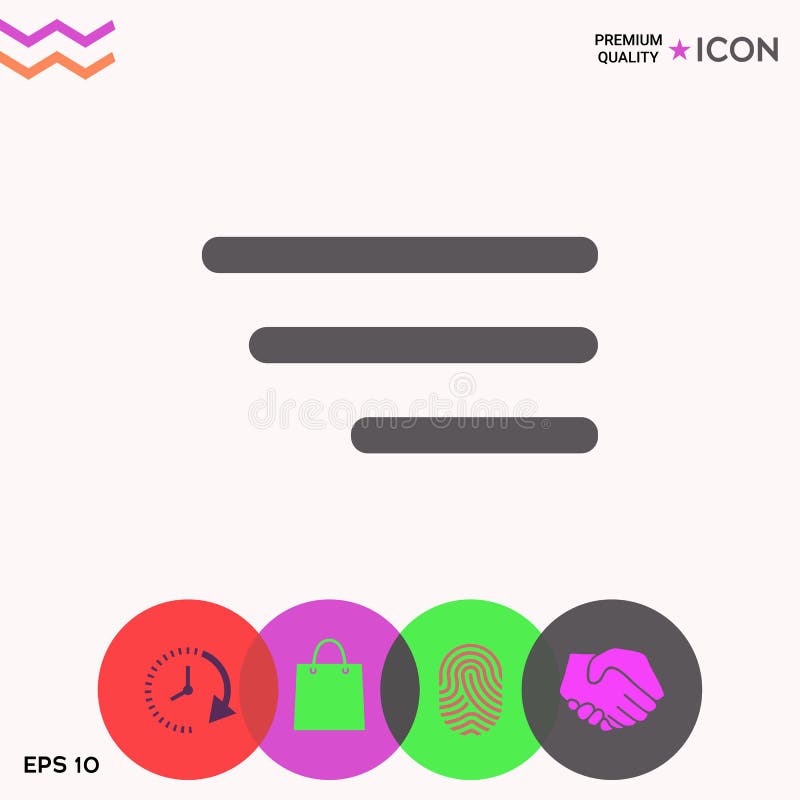 Modern Menu Icon for Mobile Apps and Websites Stock Vector ...