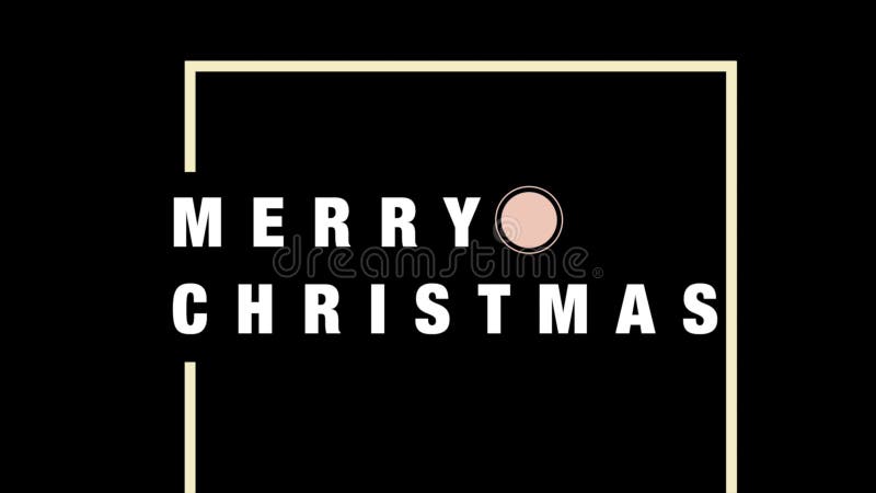 Modern Merry Christmas Text with Lines on Black Gradient Stock Footage ...