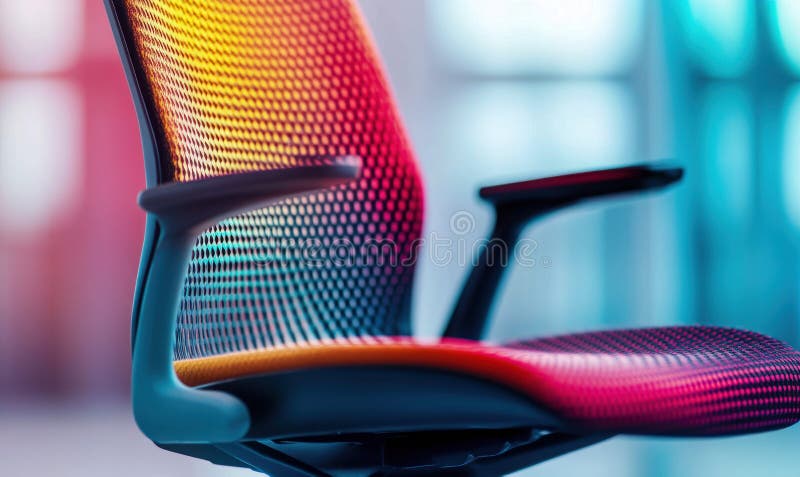 Modern Mesh Office Chair with Gradient Vibrant Design Stock ...