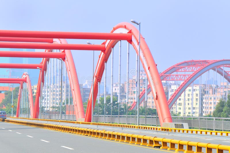 Modern metal bridge stock image. Image of background - 21854841