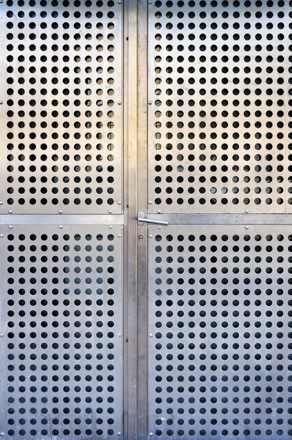 Modern Metal Doors. Perforated Steel Stock Image - Image of istanbul ...