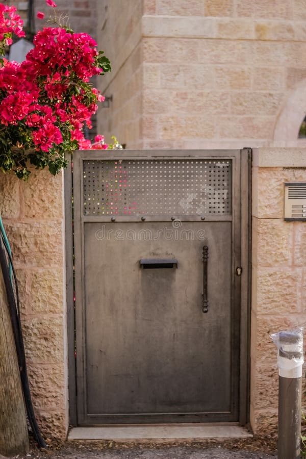 Modern Metal Grey Gate a Beautiful Vintage Background Stock Image ...