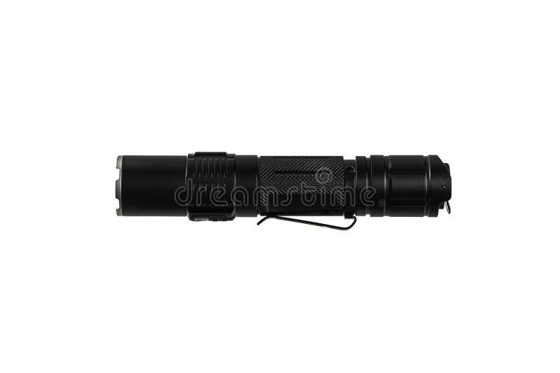 Modern Metal LED Flashlight. Portable Lighting Device Stock Photo ...
