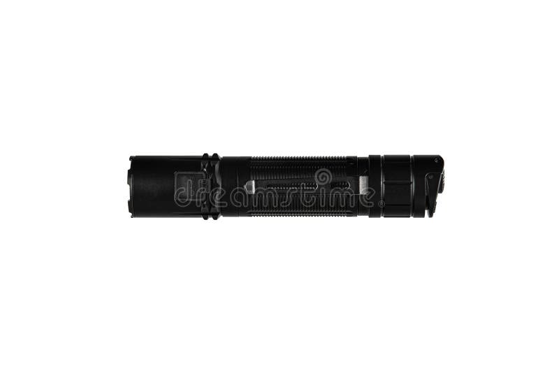 Modern Metal LED Flashlight. Portable Lighting Device Stock Photo ...