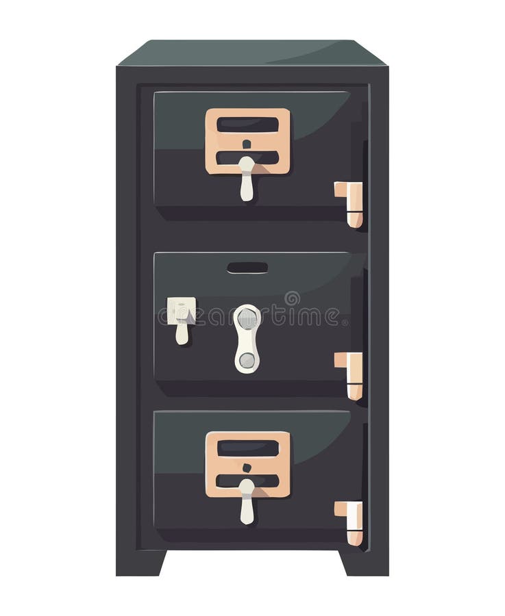 A Modern Metal Locker Office Stock Vector - Illustration of decoration ...