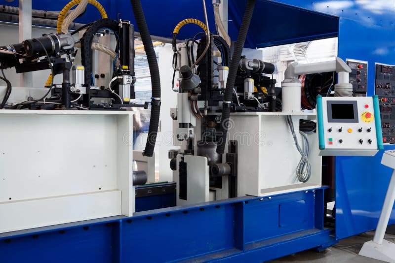 Modern metal machines stock image. Image of business - 15685169