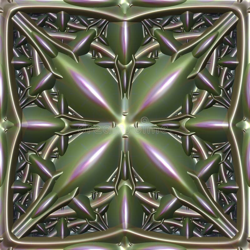 Modern metal ornament. stock illustration. Illustration of frame - 7585122