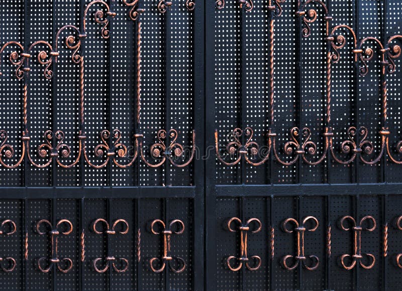 Modern Metal Processing. Forged Gates Stock Photo - Image of elegance ...