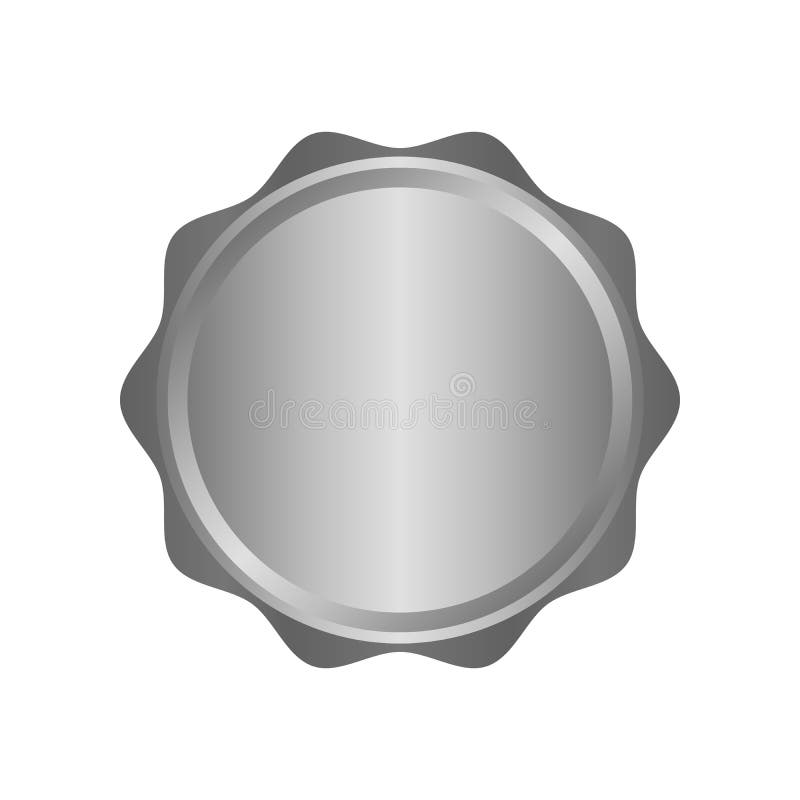 Modern Metal Silver Circle Metal Badges, Labels and Design Elements ...
