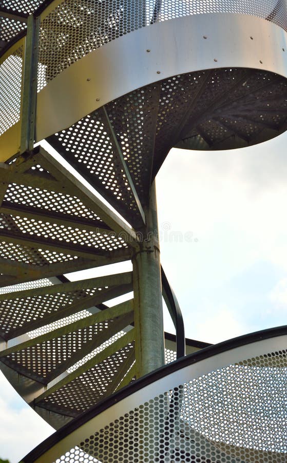 Modern metal staircase stock photo. Image of urban, inox - 72627450