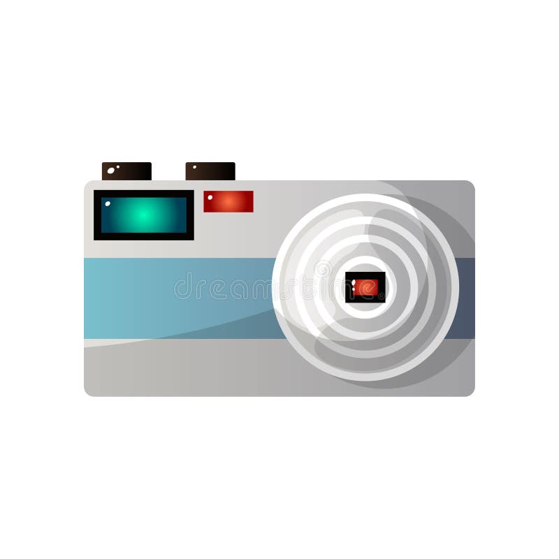 Modern Metal Style Digital Photo Camera Vector Illustration Stock ...